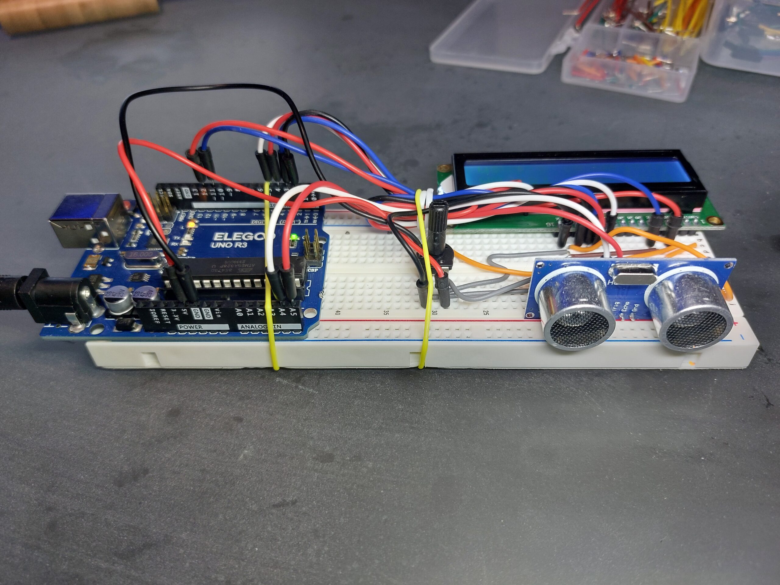 Ultraschall Entfernung Messgerät - Arduino-Projekt mit LCD und Ultraschallsensor | hdrobotics